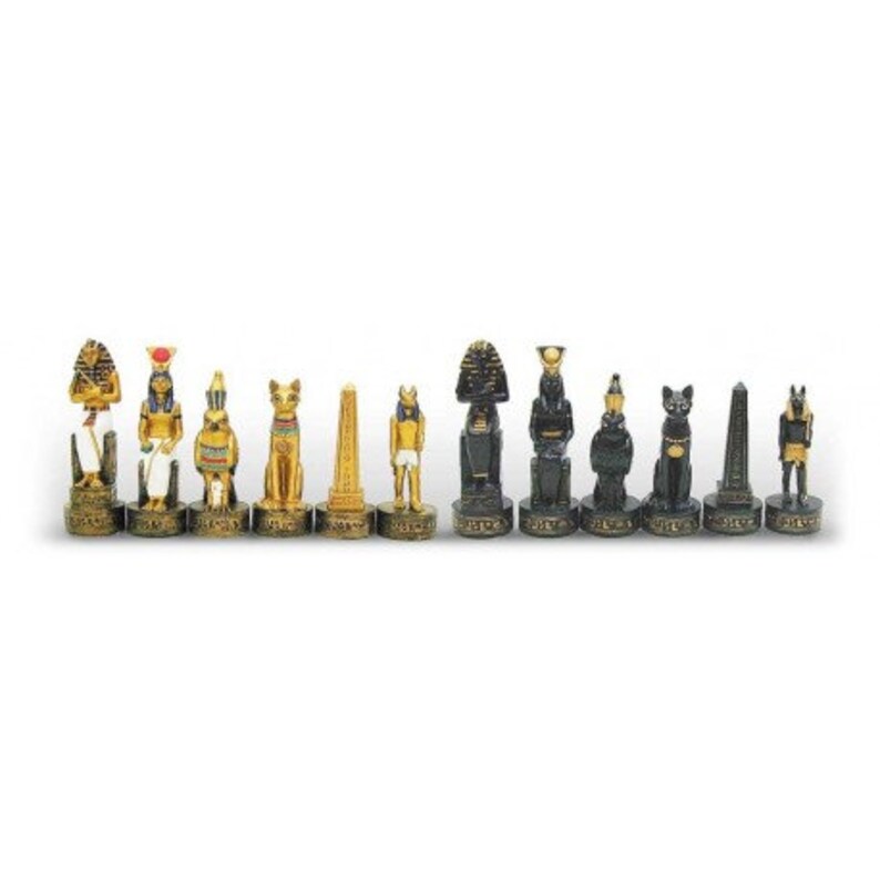 ANCIENT EGYPT: Chess Set With Beautiful Wooden Chessboard BOX - Etsy