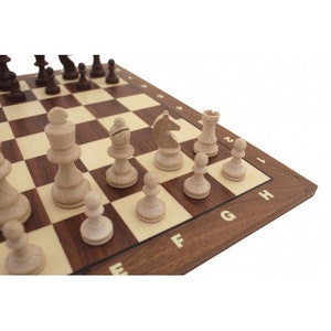 Wooden Chess & Chessboard Made From Walnut/maplewith Letters and ...