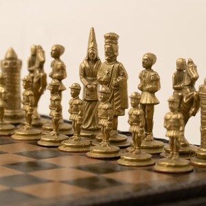 Solid Metal Camelot Theme Chess Set With Gameboard/box - Etsy