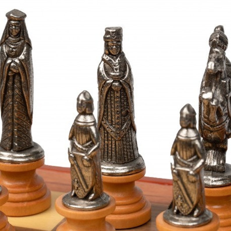 Unique MEDIEVAL Chess Set With Wooden Chess Board/box - Etsy