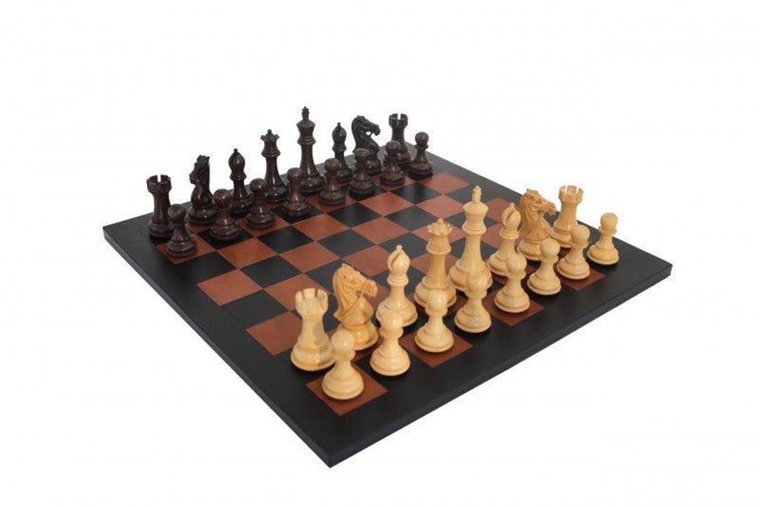Superb Quality Chess Set With Beautiful Real Leather Chessboard - Etsy