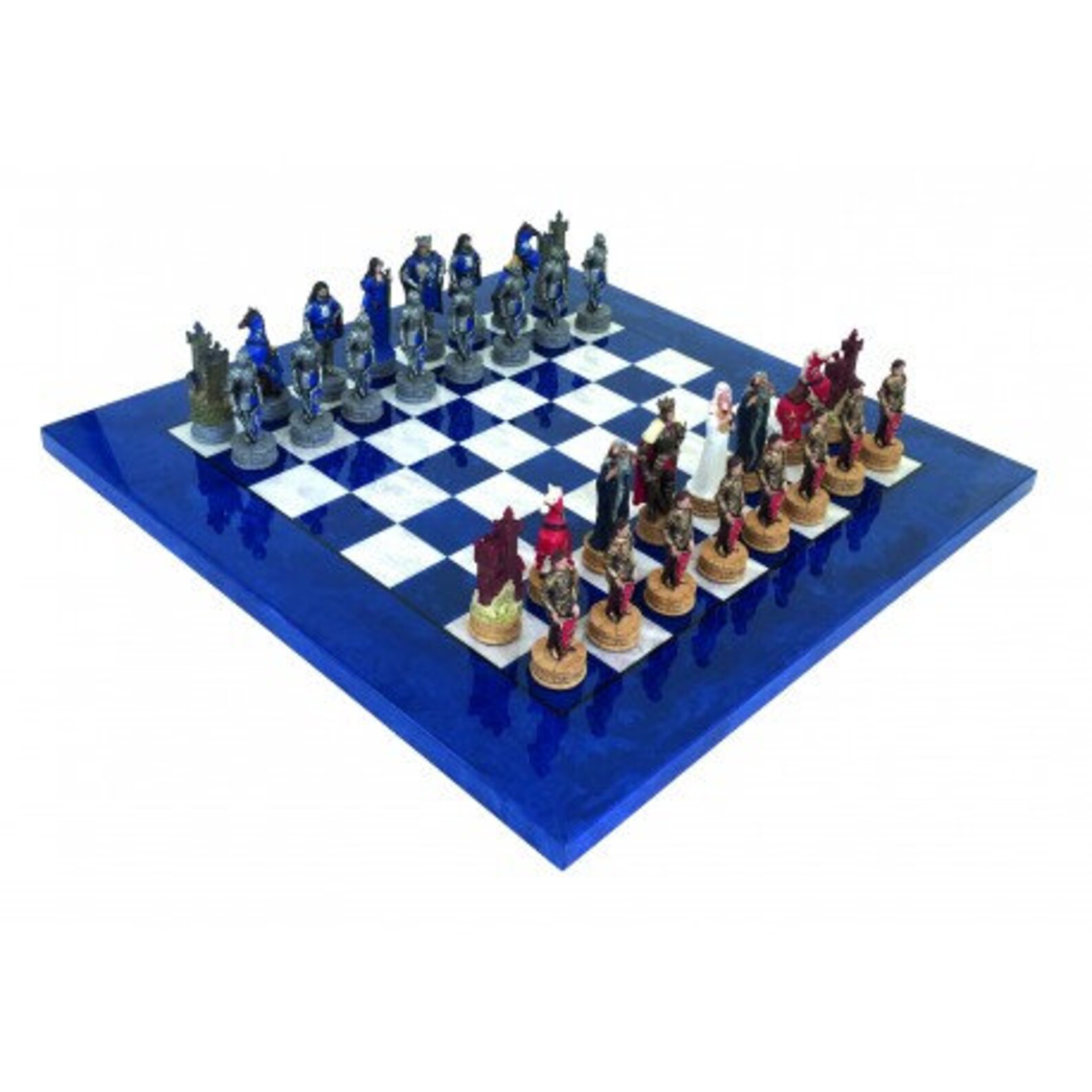 KING ARTHUR: Handpainted Chess Set With Luxurious Briar Erable - Etsy