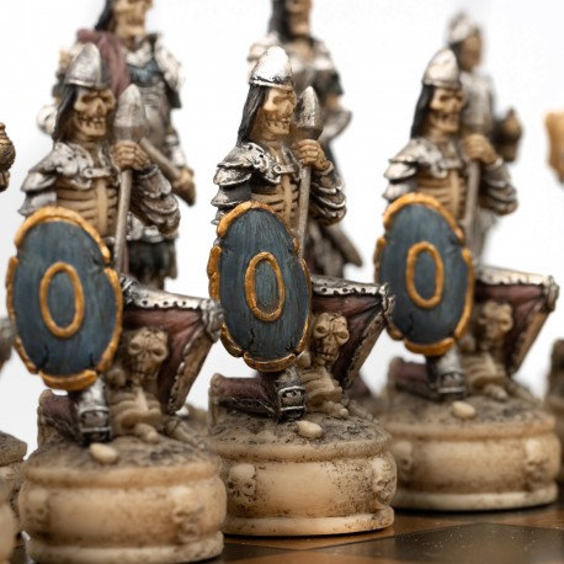 ZOMBIES: Handpainted Chess Set With Leatherlike Chess Board - Etsy