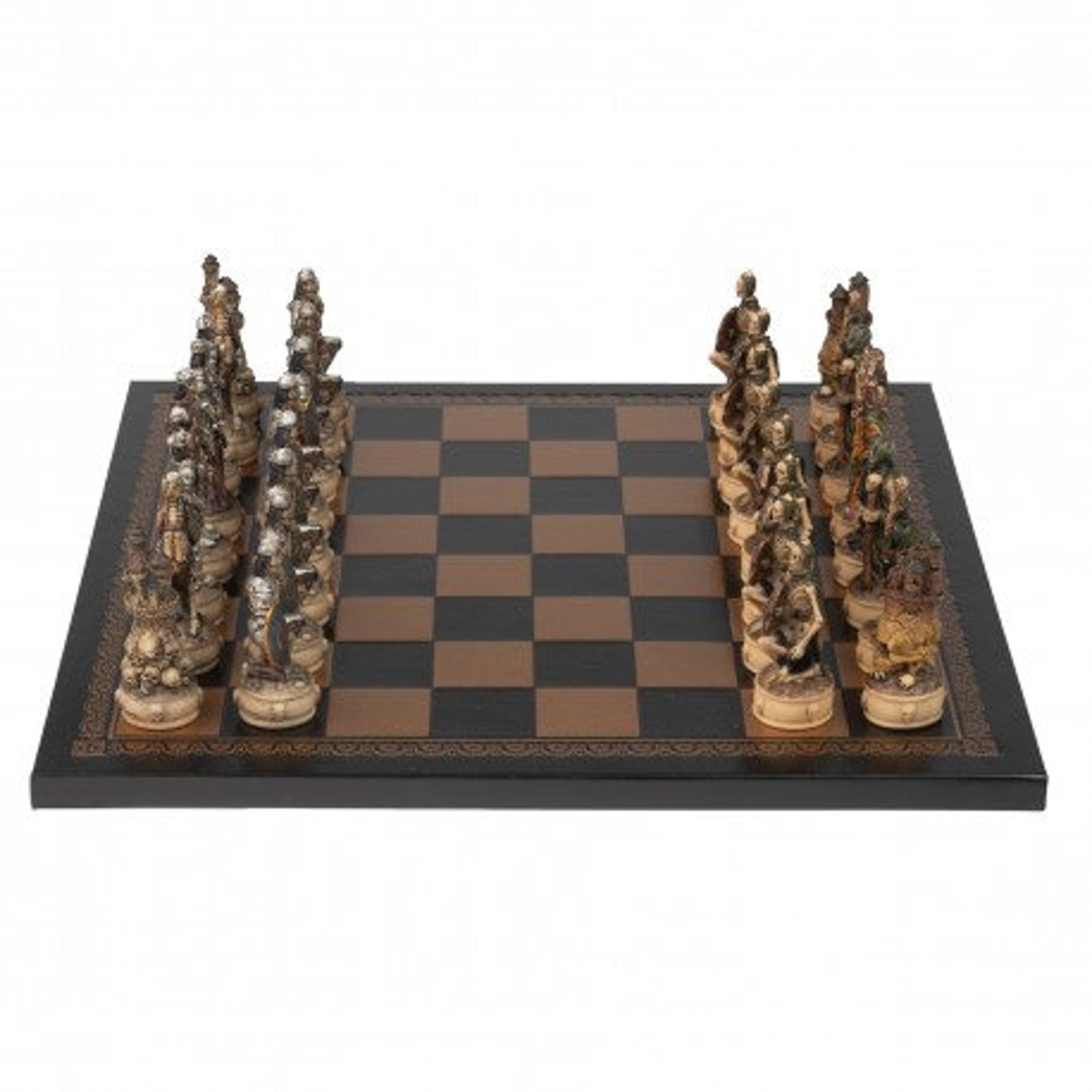 ZOMBIES: Handpainted Chess Set With Leatherlike Chess Board - Etsy