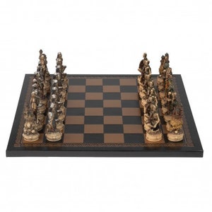 ZOMBIES: Handpainted Chess Set With Leatherlike Chess Board - Etsy
