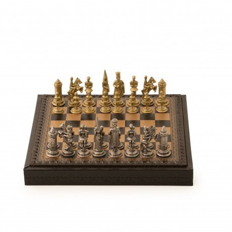 Solid Metal Camelot Theme Chess Set With Gameboard/box - Etsy