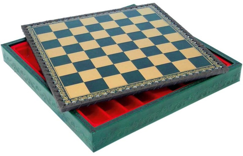 Napoleon in Russia: Handpainted Chess Set With Leatherette Chessboard ...