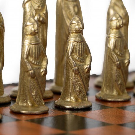 Medieval Style Metal Chess Set With Beautiful Leatherlike Box - Etsy