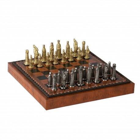 Medieval Style Metal Chess Set With Beautiful Leatherlike Box - Etsy