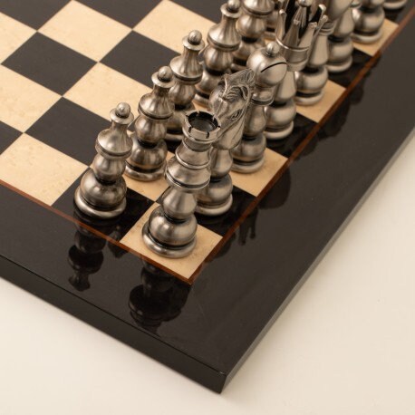 Solid Brass Oriental XL Chess Set With Wooden Gameboard - Etsy