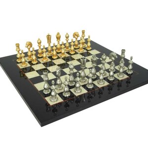Arabic Style GOLD Plated Chess Set With Briar Erable Chessboard - Etsy