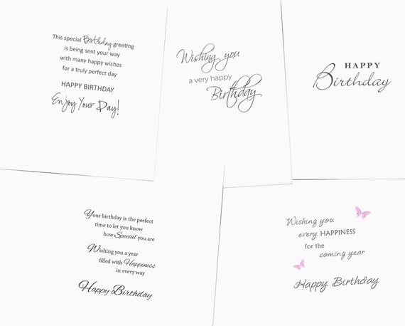 20 X Printed BIRTHDAY Card Inserts for Handmade Cards - Etsy