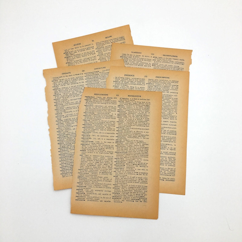 Dictionary Page - Etsy