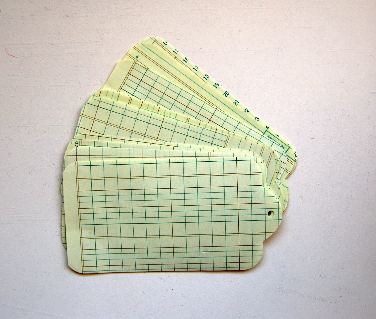 Vintage Paper Tags From Green Columnar Paper Set of 10 - Etsy