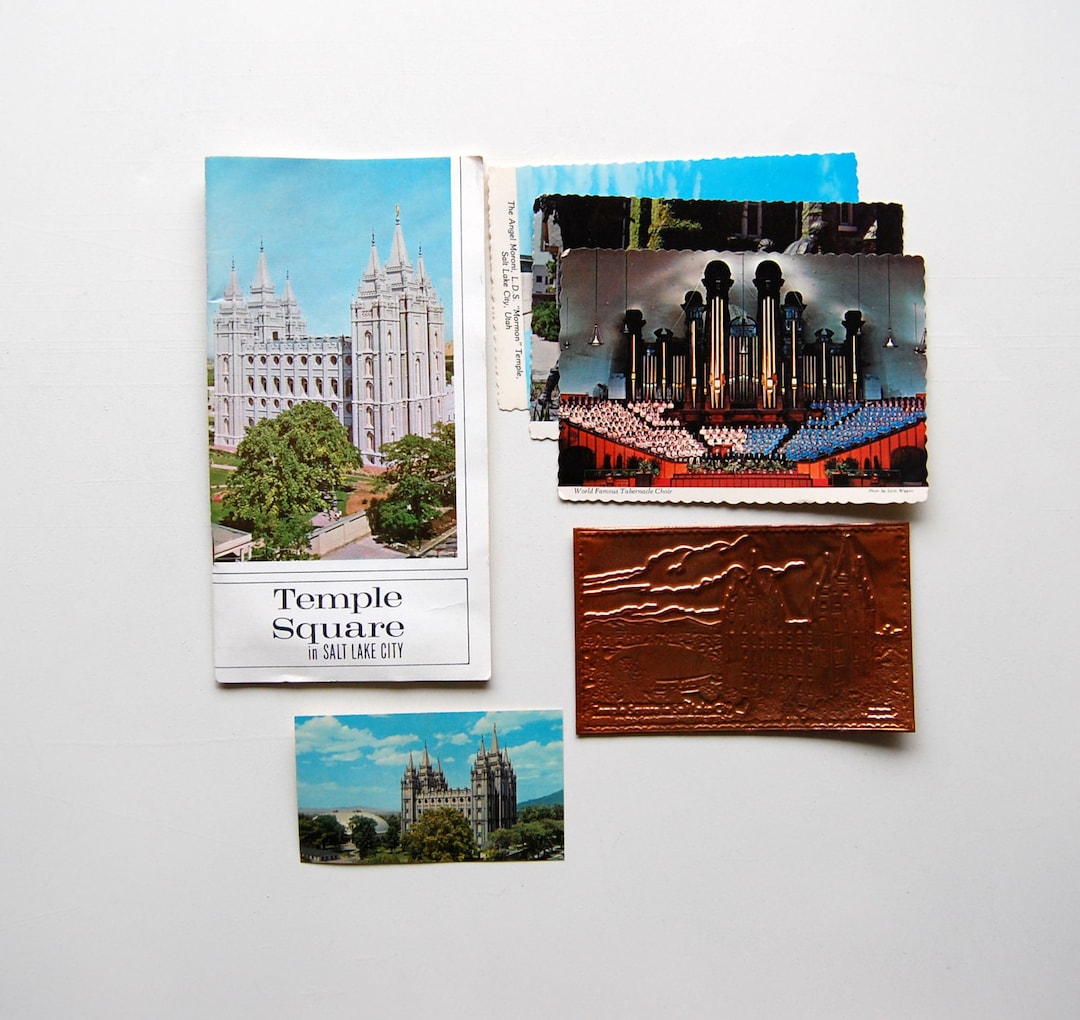 Temple Square Booklet, Mormon Postcards and Pictorial Prayer Card ...