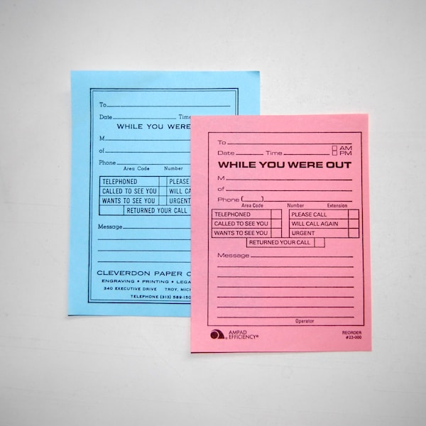 While You Were Out Note Pads Etsy