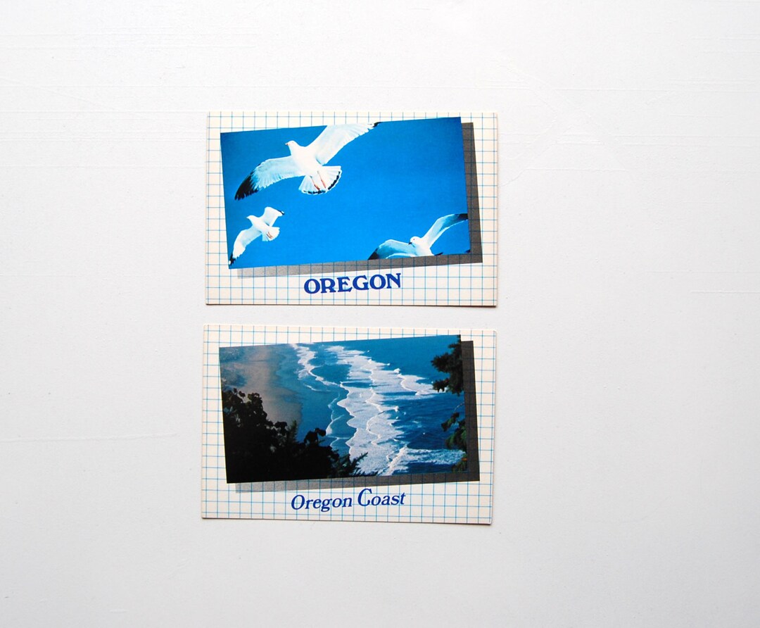 The Oregon Coast Vintage Postcards, Set of 2 - Etsy