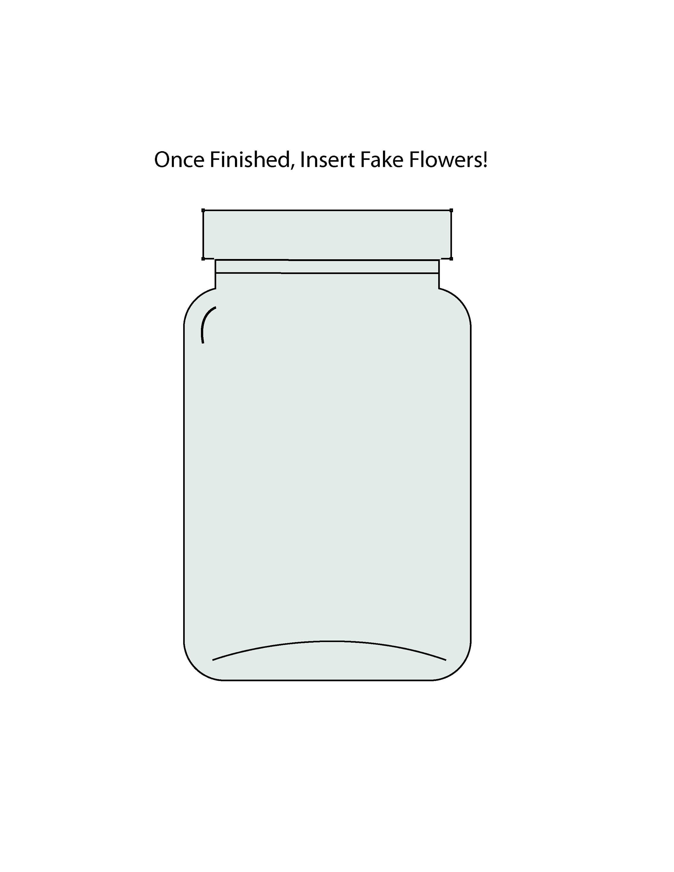 7" H X 4.25" W" String Art Mason Jar Pattern / Template - House Decor ...