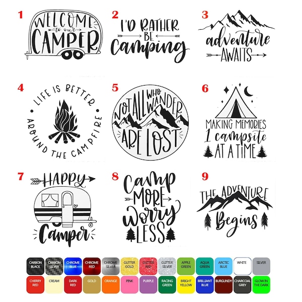 Camping Stickers - Etsy