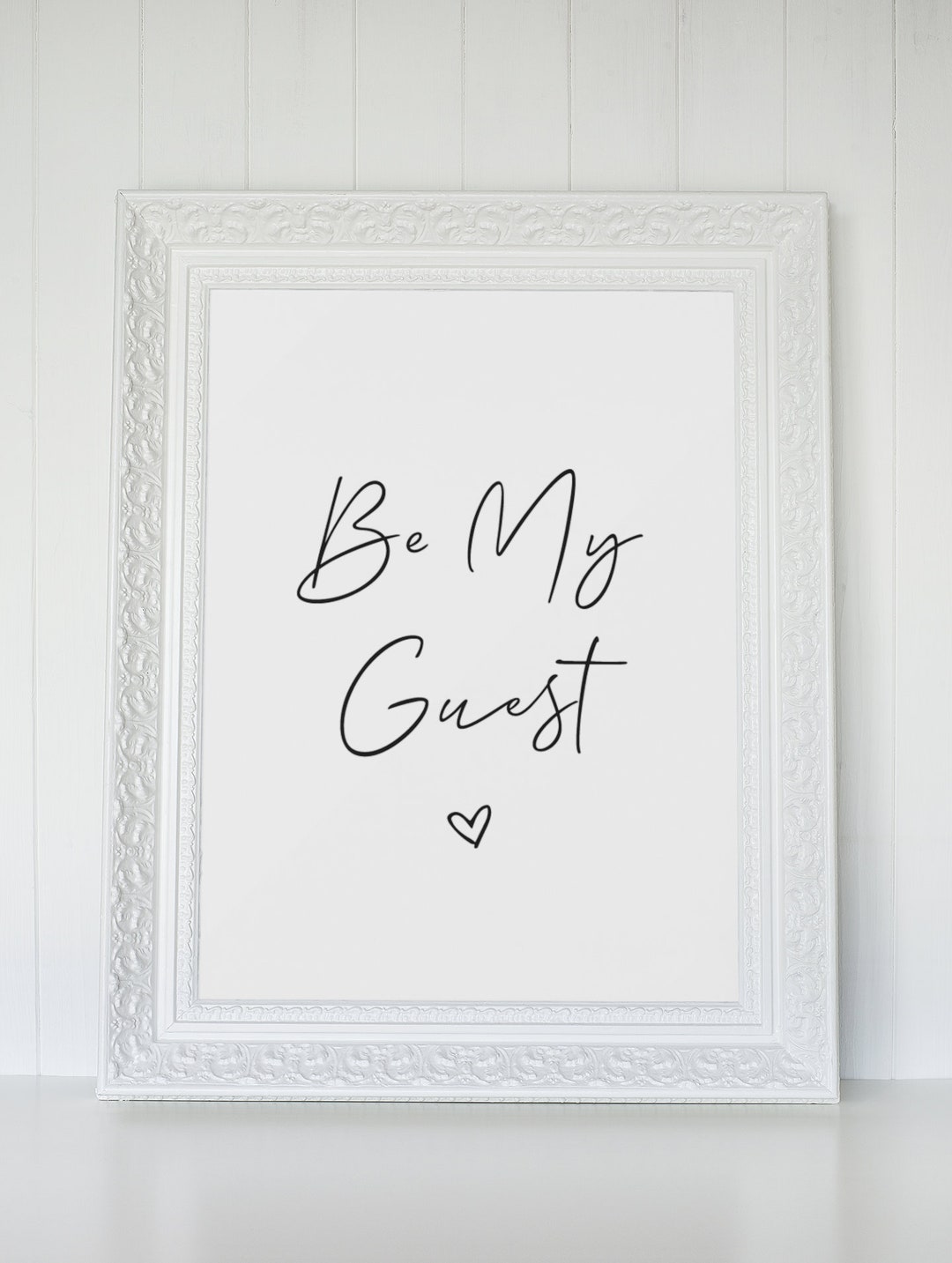 Be My Guest Heart Bedroom Guest Room Wall Decor Print - Etsy