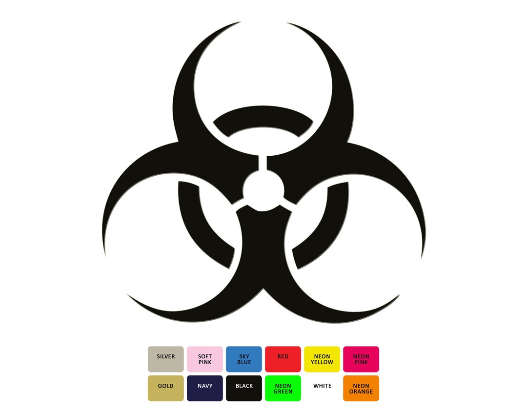 Biohazard Iron on Decal: HTV Vinyl Transfer - DIY T-shirt - Etsy