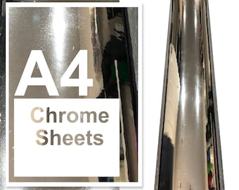 Glossy Silver Chrome Mirror Vinyl Roll or Sheets Permanent - Etsy
