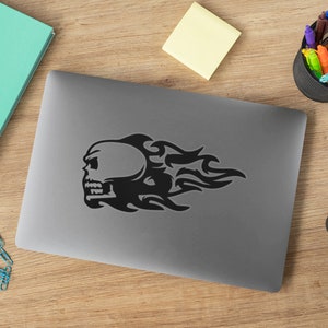 Flaming Skull Sticker-vinyl Wall Sticker-car Sticker Decal-car Decal ...
