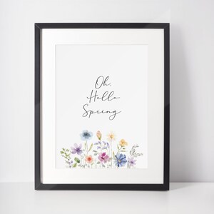 Oh Hello Spring Floral Border 2024 Spring Easter Seasonal Wall Home ...