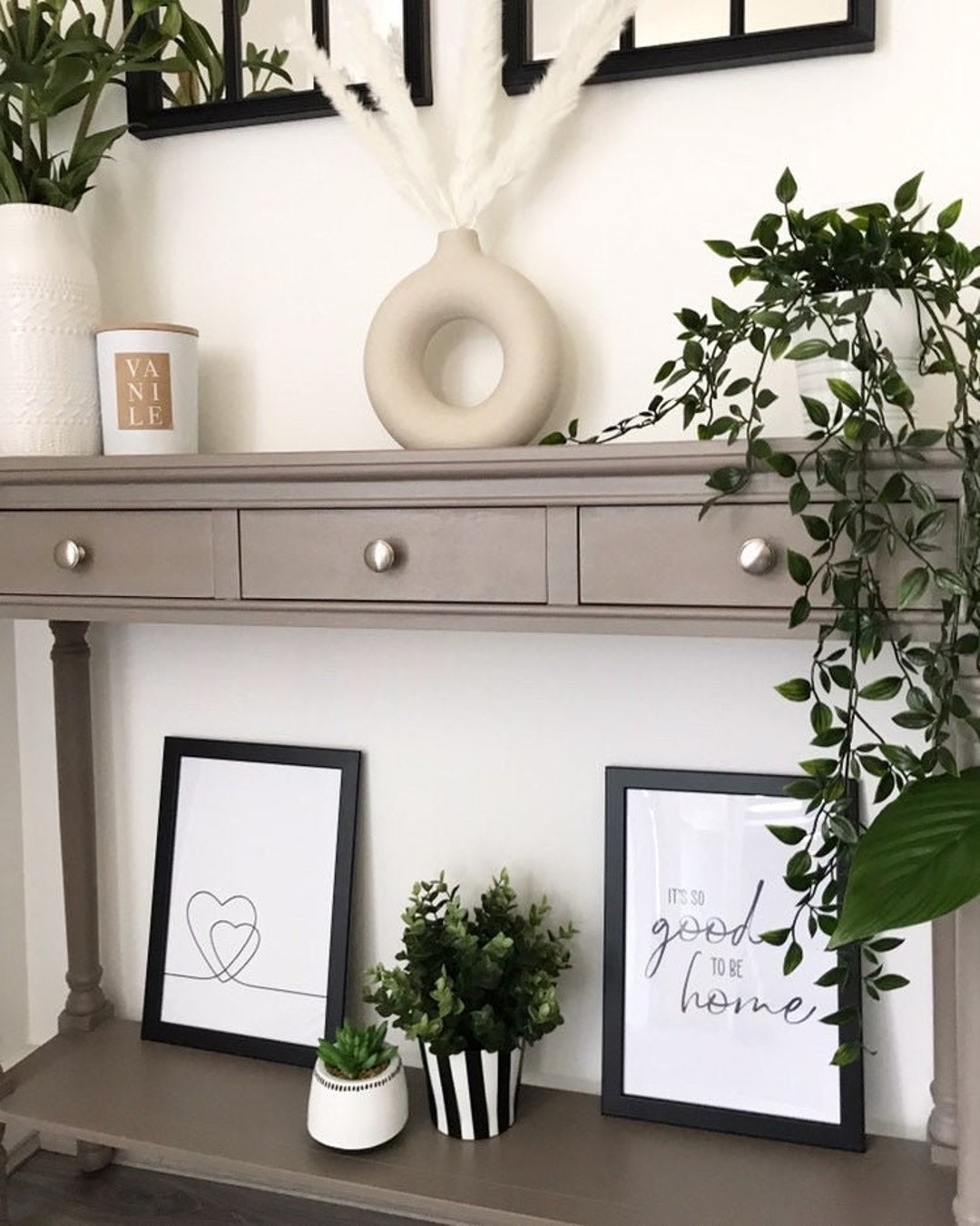2 Hearts Simple Line Work Bedroom Wall Decor Print - Etsy