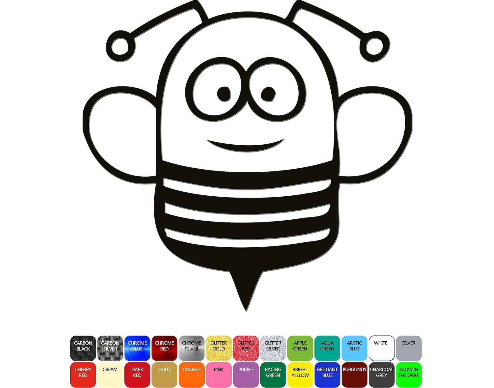 Funny Cartoon Bee Sticker-vinyl Wall Sticker-car Sticker | Etsy