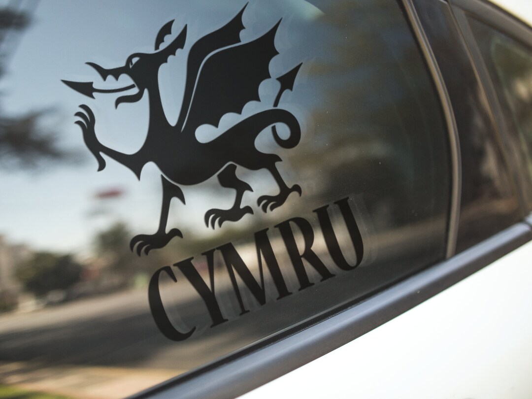 Cymru Dragon Decal. Symbol of Wales Sticker. Waterproof Car Decal ...