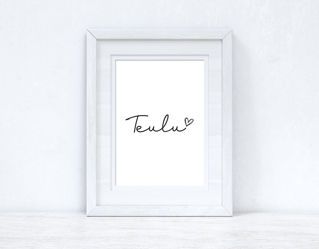 Teulu Family Heart Home Welsh Decor Wall Decor Print - Etsy