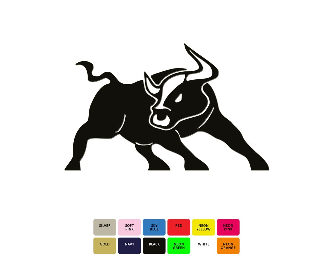 Iron on Decal Angry Bull Decal. HTV Decal. Do It Yourself Easy to Do ...