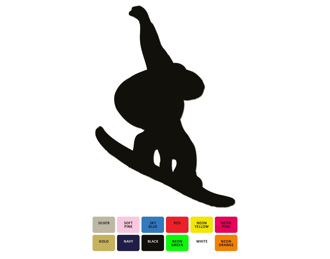 Snowboarding Heat Transfer Vinyl Decal: Iron-on HTV Sticker - Etsy