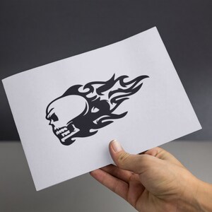 Flaming Skull Sticker-vinyl Wall Sticker-car Sticker Decal-car Decal ...