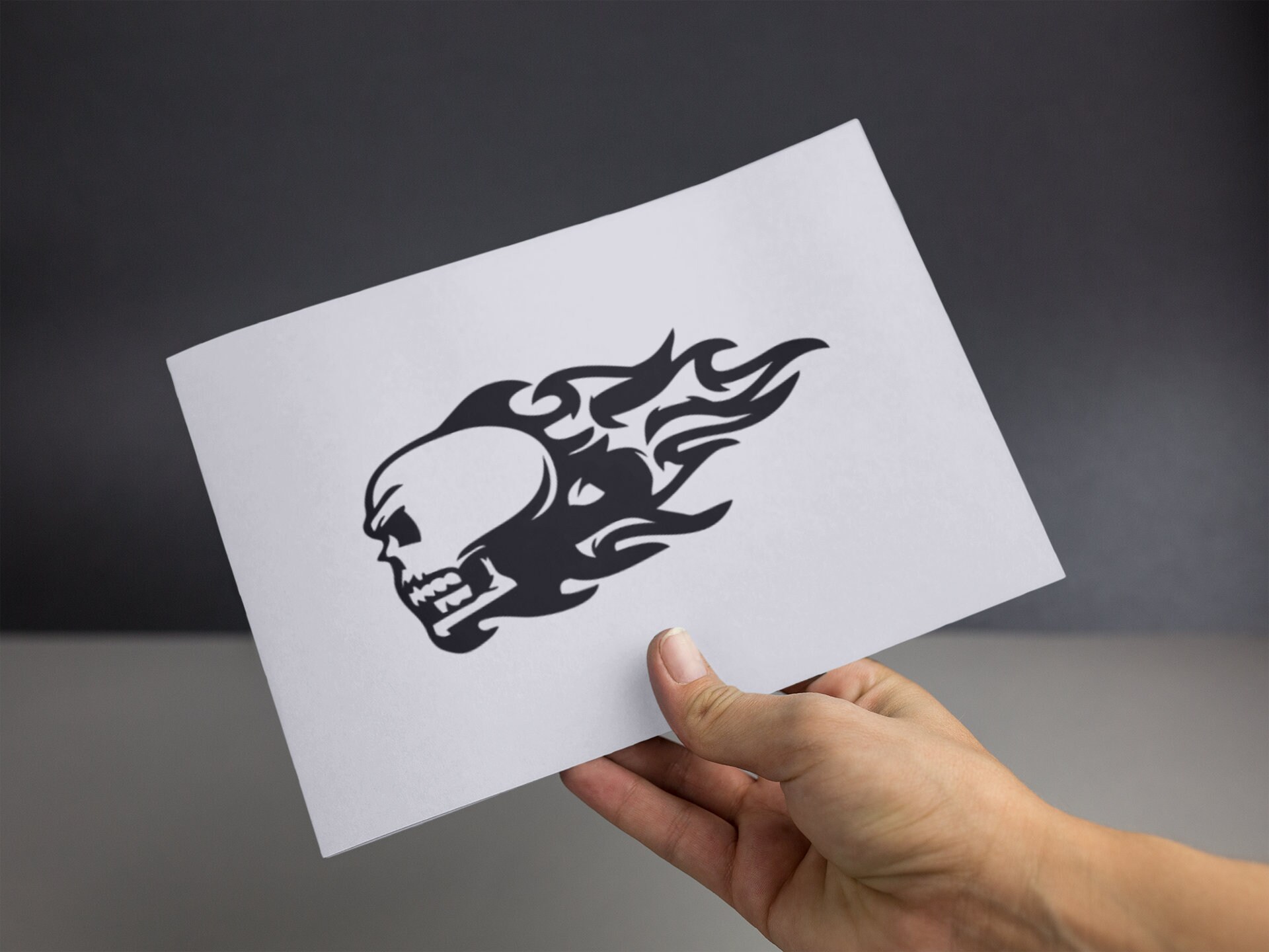 Flaming Skull Sticker-vinyl Wall Sticker-car Sticker Decal-car | Etsy