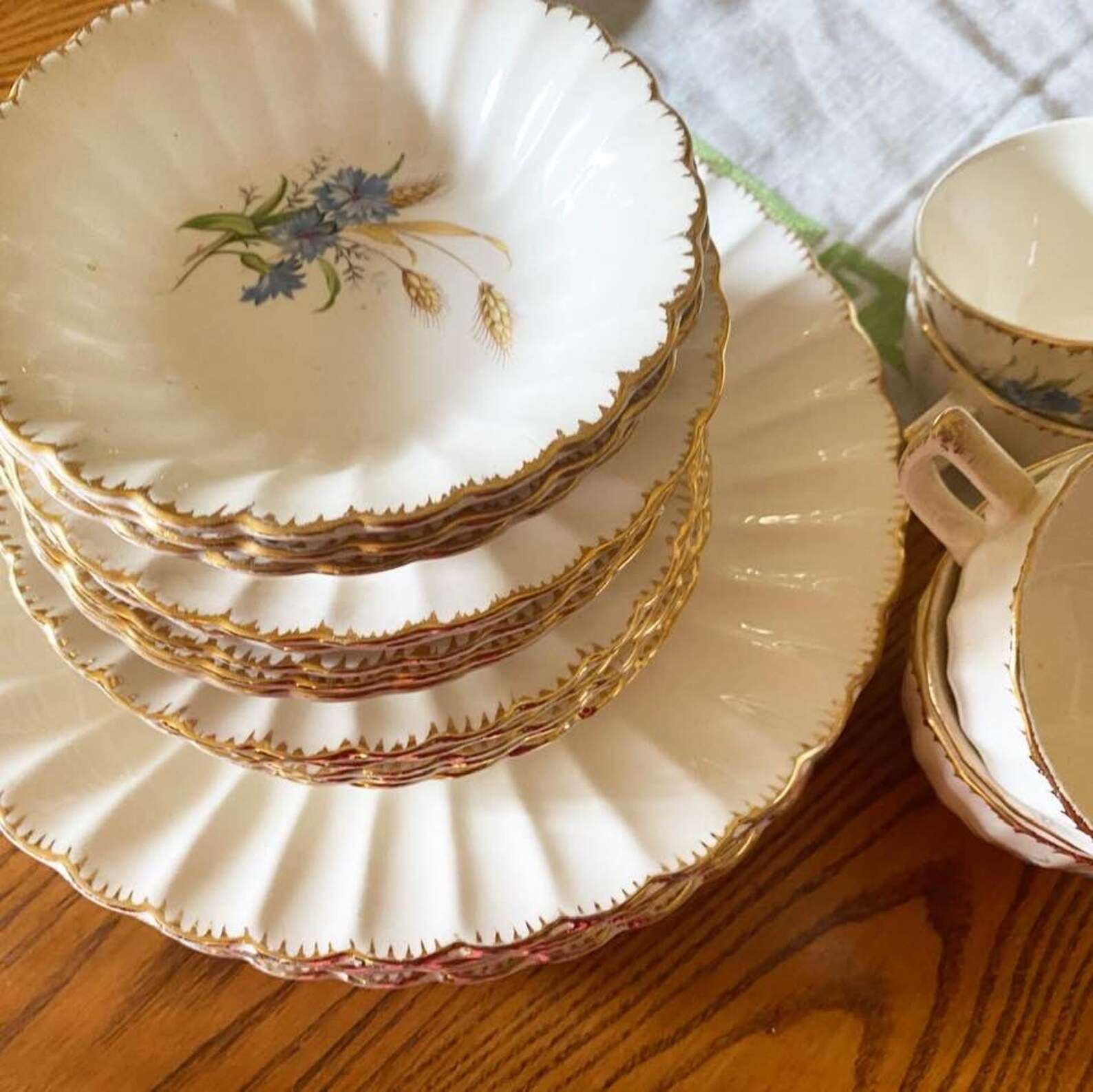 23 Piece Set Vintage China American Limoges Wheatfield Autumn - Etsy