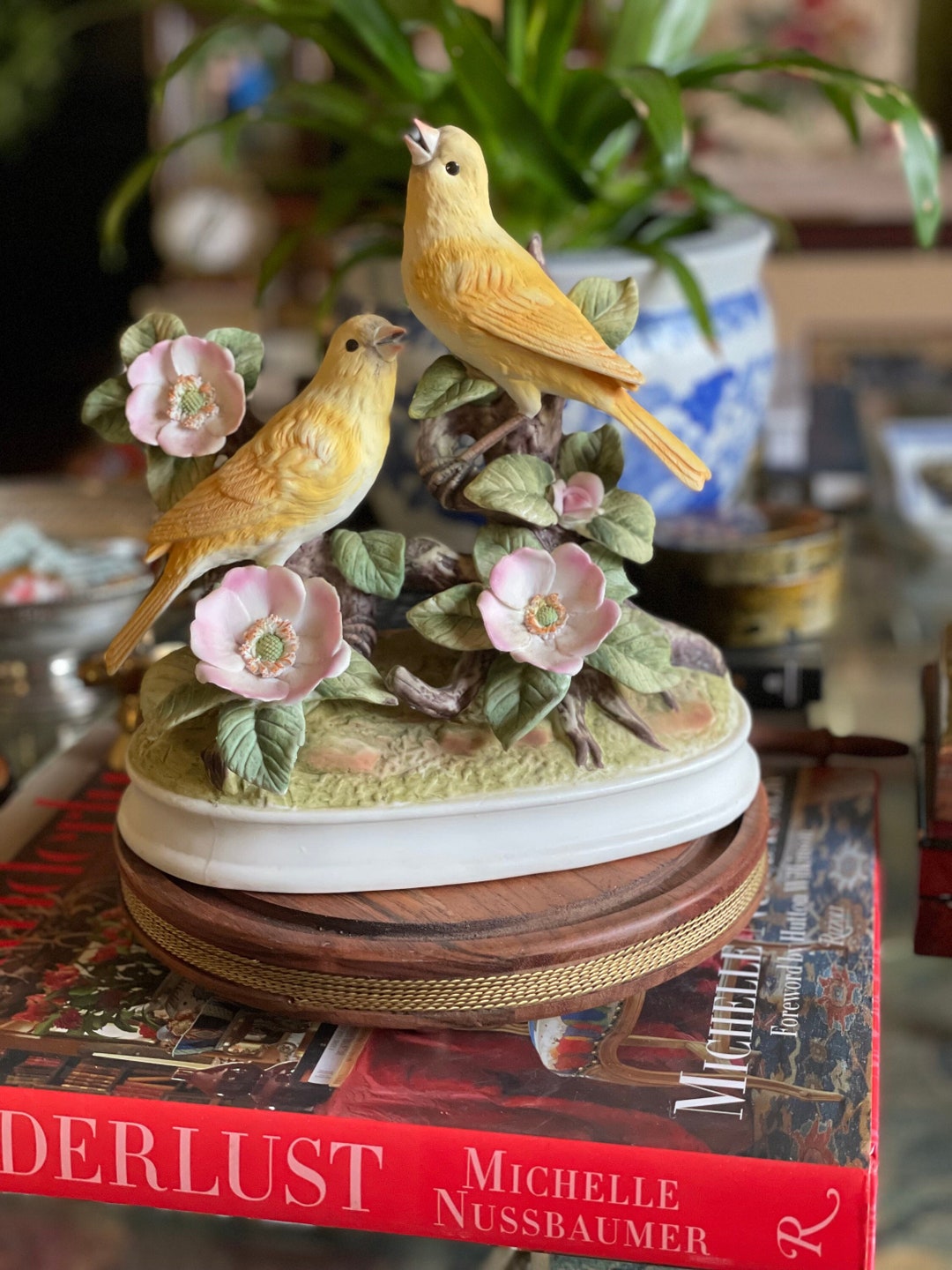 Bisque Canary Statue From Andrea by Sadek Wildlife Decor Canary Decor ...
