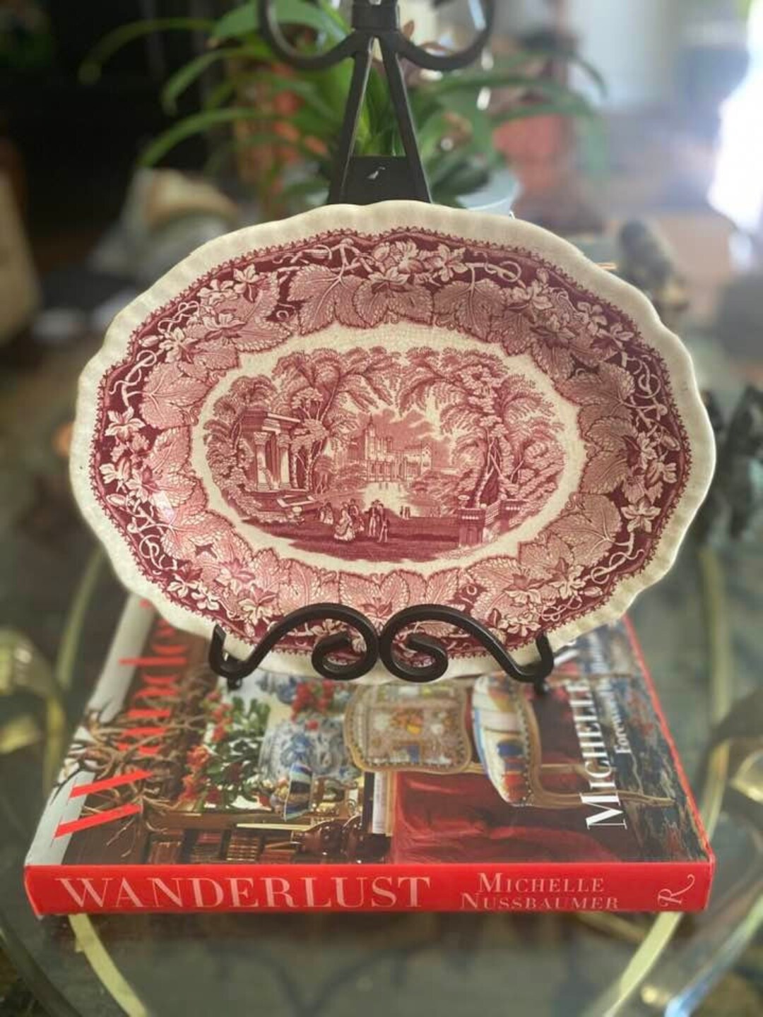 Antique English Ironstone China Platter Masons Vista Pattern - Etsy