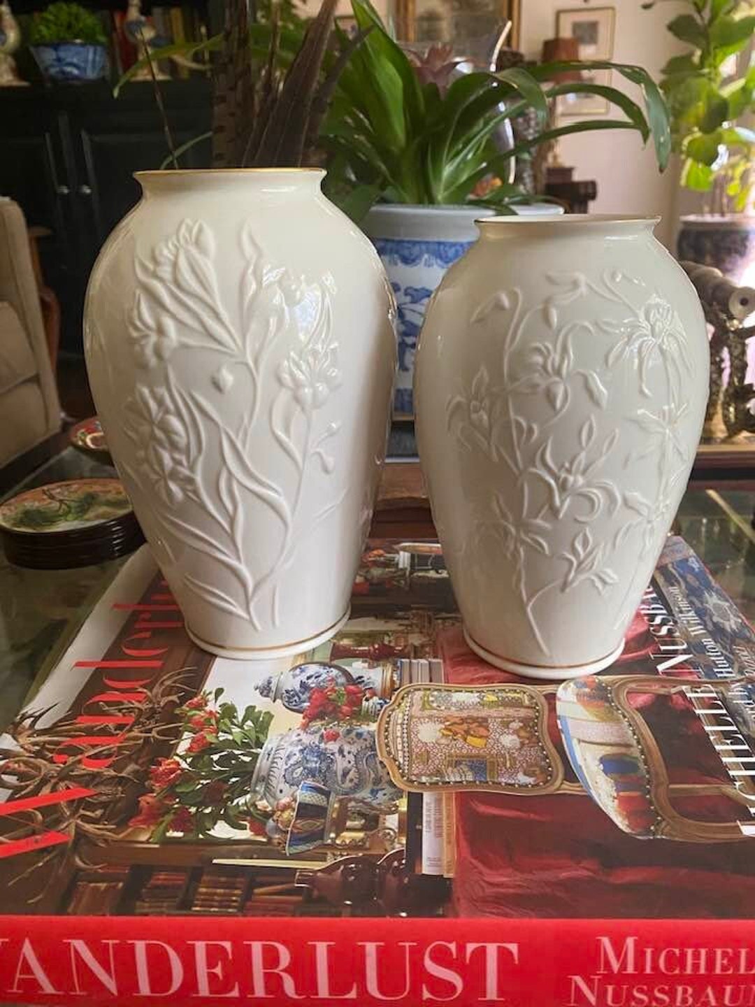 Vintage Pair of Porcelain Lenox Vases Cream Colored Vases - Etsy