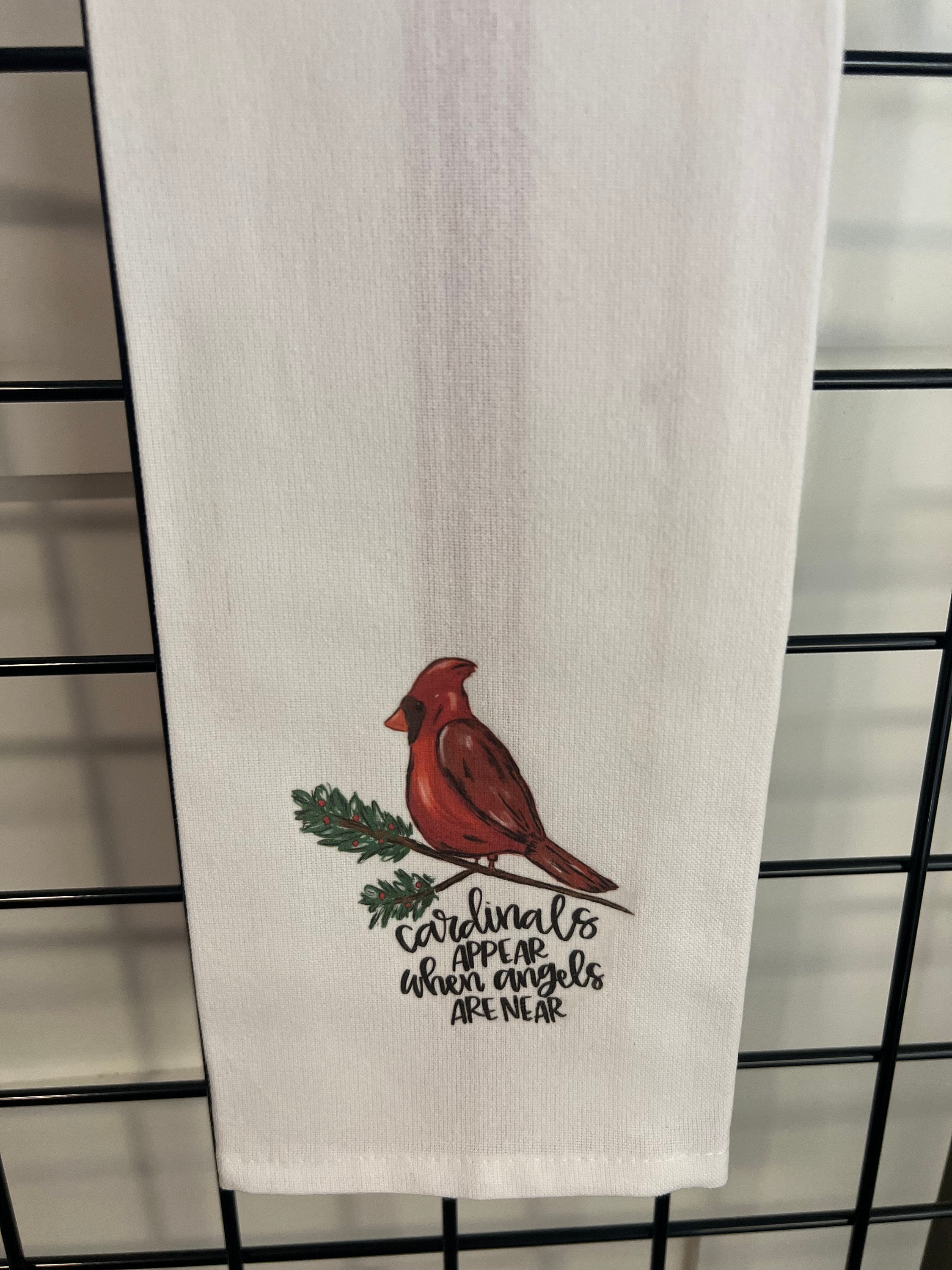 Tea Towel Cardinals Appear When Angels Are Near. so True. - Etsy