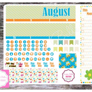 August Month at a Glance Kit - Etsy