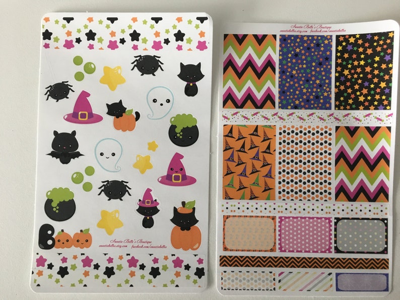 Halloween Cuties and Square Stickers for Planner Erin - Etsy