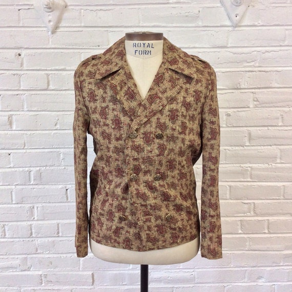 Vintage 1960s NOS Neo Edwardian Double Breasted Red P… - Gem