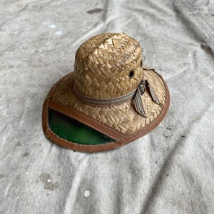 Vintage 1930s Salesman Sample Straw Fedora With Green Visor - Etsy