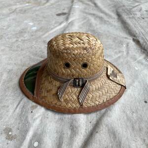 Vintage 1930s Salesman Sample Straw Fedora With Green Visor - Etsy