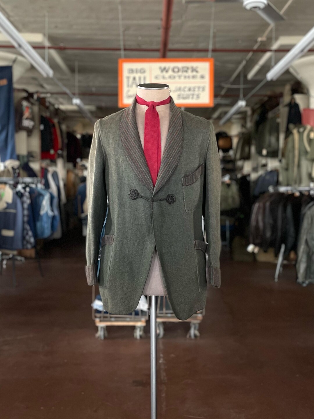 Size 40 1920s Boiled Wool Smoking Jacket 2779 - Etsy