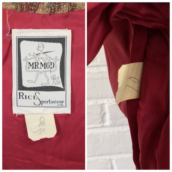 Vintage 1960s NOS Neo Edwardian Double Breasted Red P… - Gem