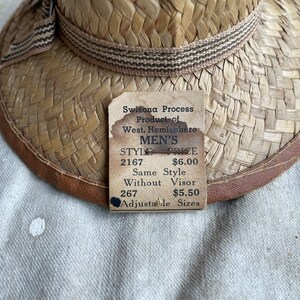 Vintage 1930s Salesman Sample Straw Fedora With Green Visor - Etsy