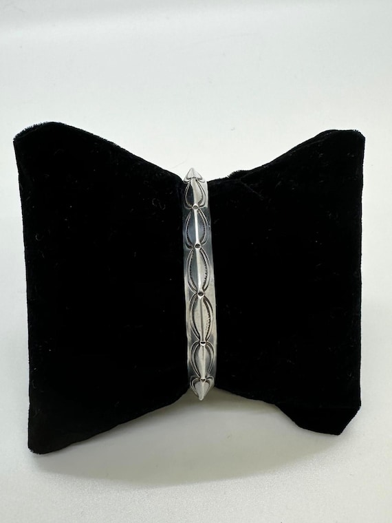 Sterling Silver Bangle Bracelet - Gem